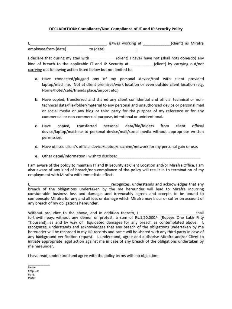 It Ip Declaration | PDF