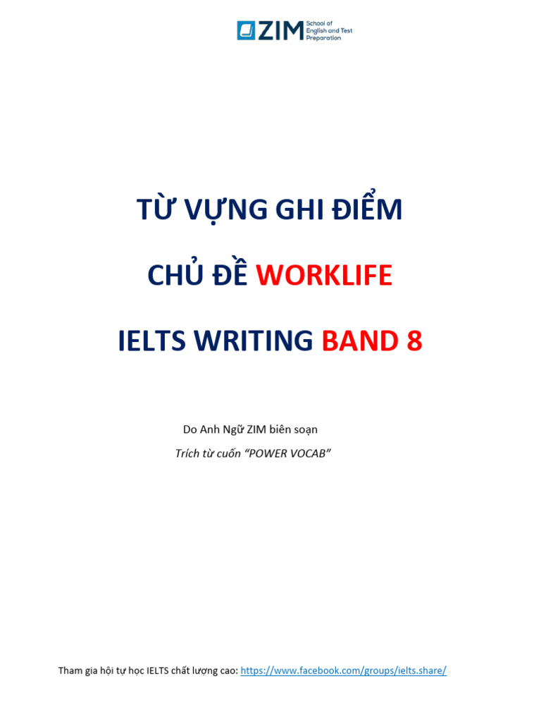 [ZIM] tu vung ghi diem chu de worklife | PDF | Economies | Labor Relations