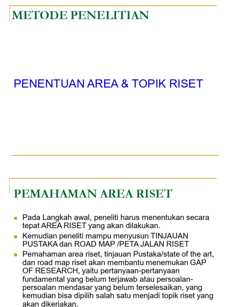 MP-2 (Penentuan Topik riset) | PDF