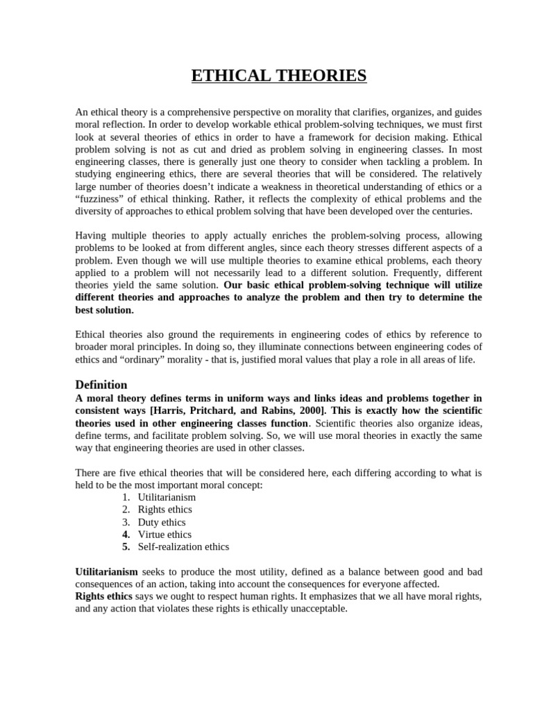7. Ethical Theories (1) | PDF | Virtue | Utilitarianism