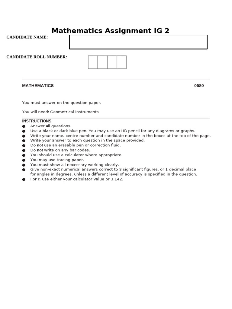Mathematics Assignment December 24 | PDF | Area | Rectangle