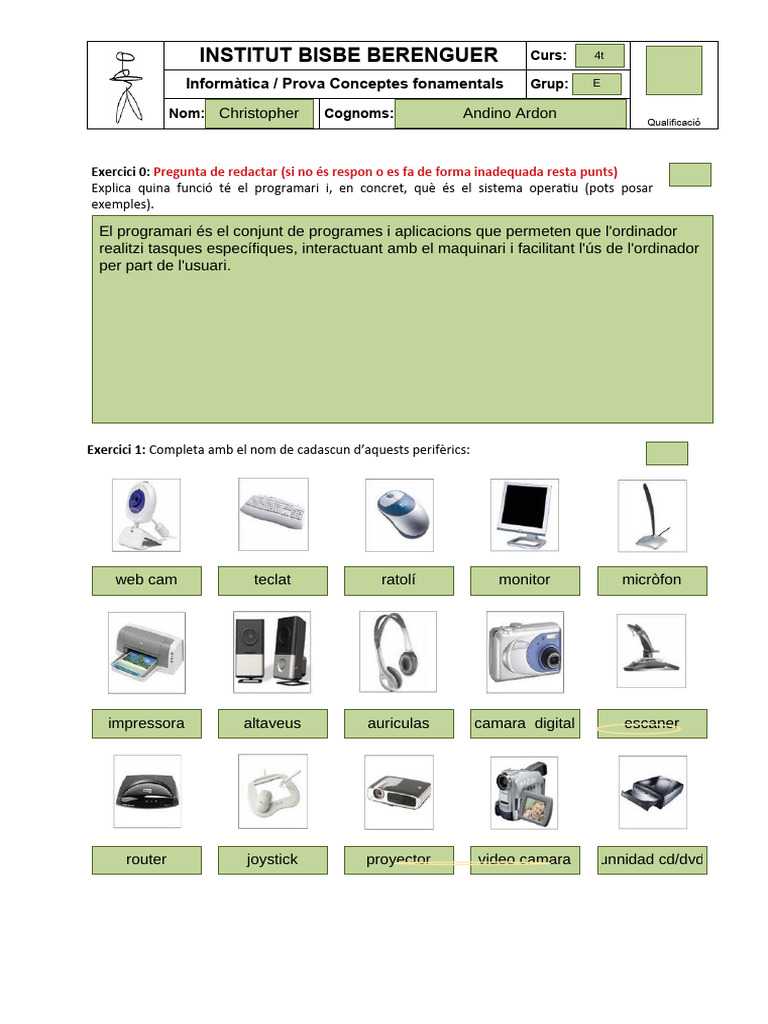Prova Unitat 2 Formulari | PDF