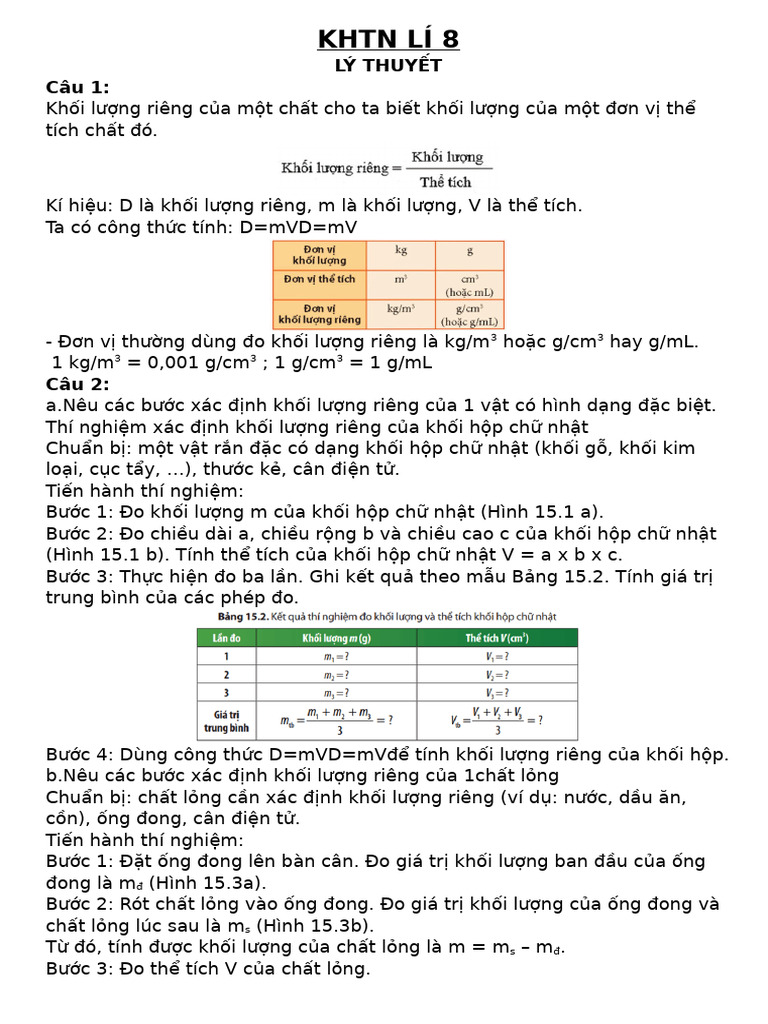 KHTN Lí 8 | PDF
