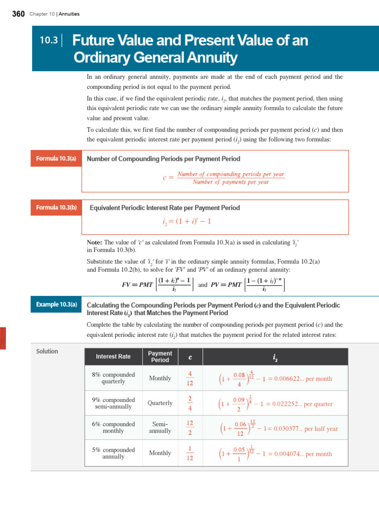 103 Future Value and Present Value of An Ordinary General Annuity | PDF | Interest | Present Value