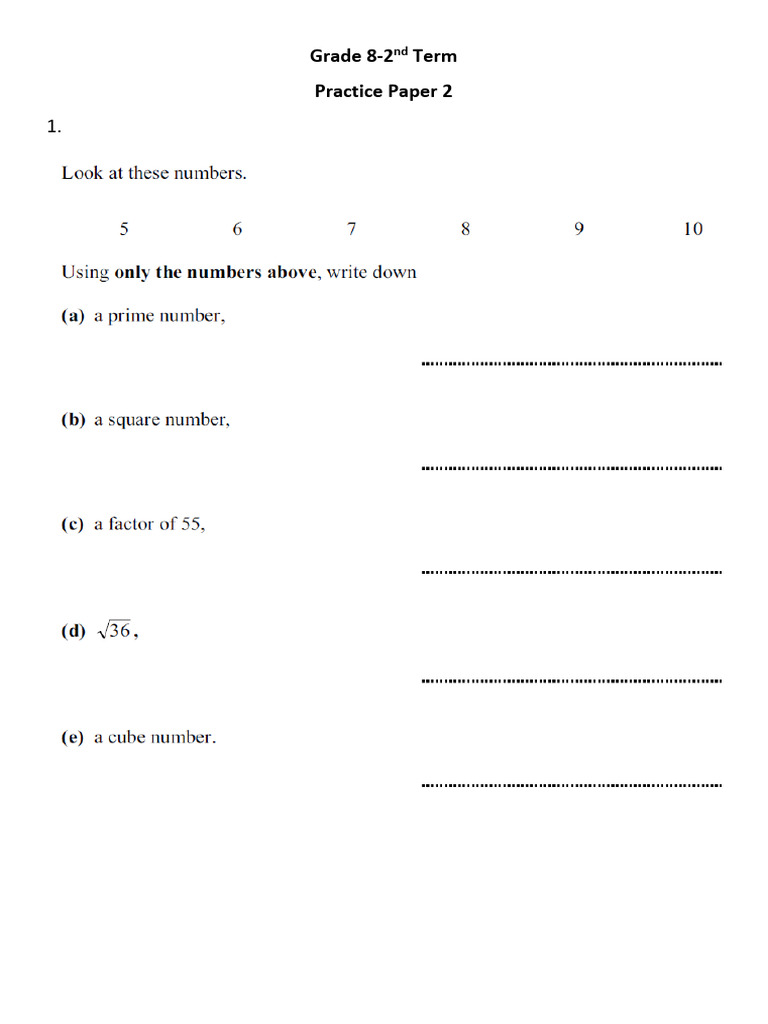 Practice Paper 2 | PDF
