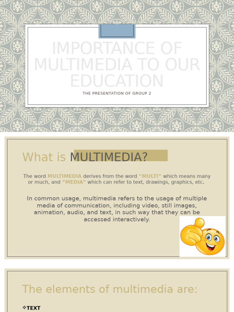 Importance of Multimedia to Our Education | PDF | Multimedia | Image