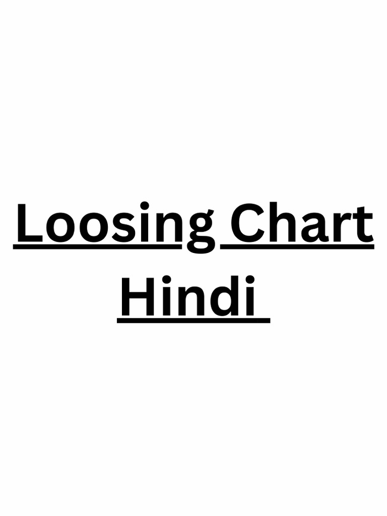 Loosing Chart-1 (1) | PDF