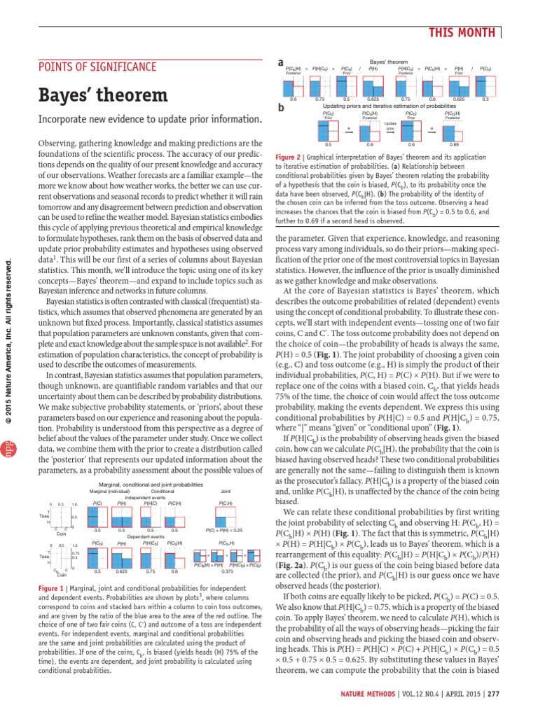 bayes_theorem | PDF | Bayesian Inference | Statistical Inference bayes_theorem | PDF | Bayesian Inference | Statistical Inference
