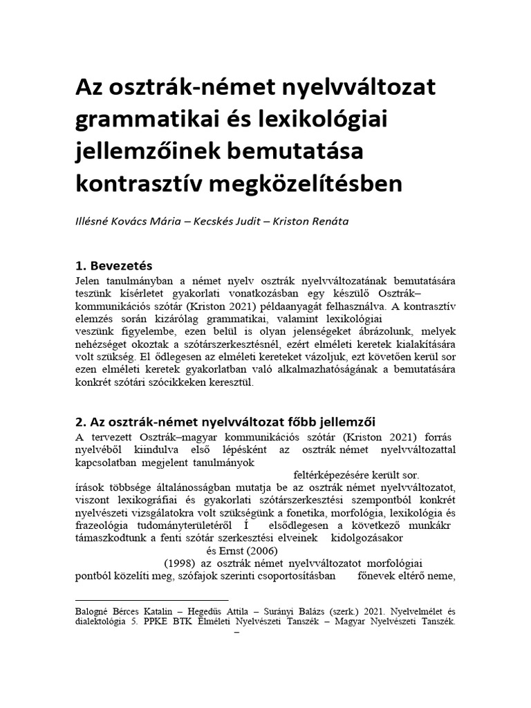 Illes Kecskes Kriston-Osztrák-német | PDF