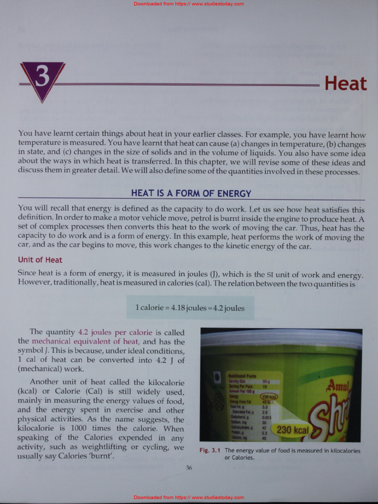 ICSE Class 8 Physics Chapter 03 Heat | PDF