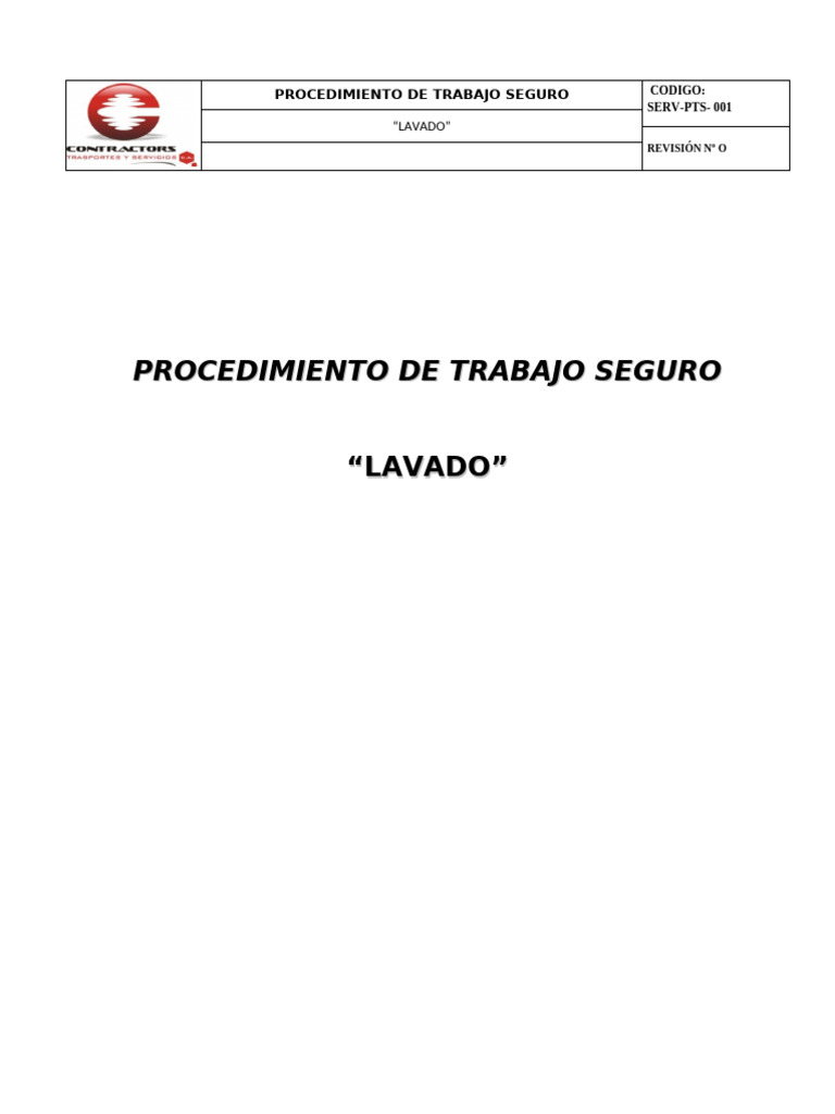 PTS Lavado | PDF | Residuos