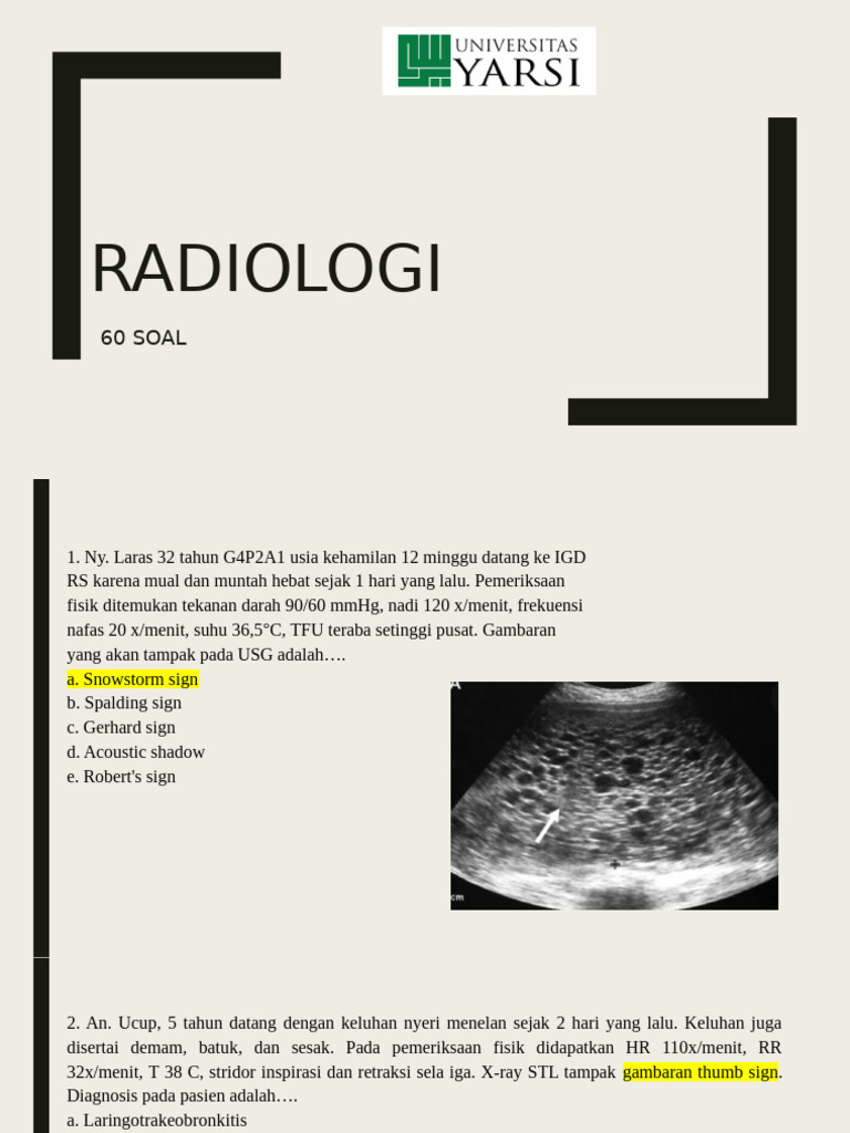 Soal Radiologi Fix | PDF