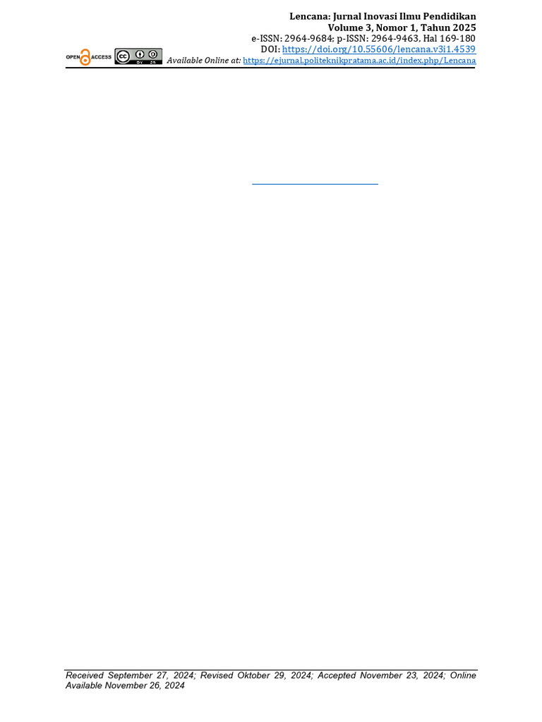 Lencana Vol 3 No 1 Januari 2025 Hal 169-180 | PDF