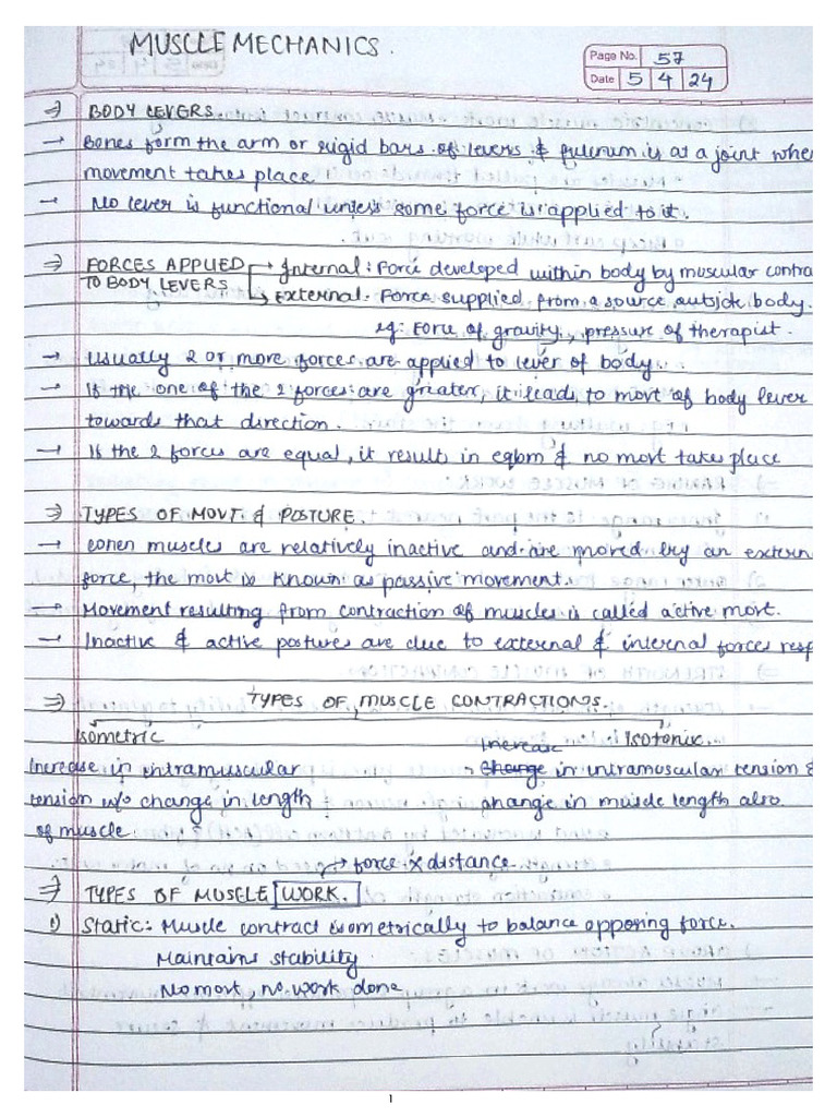 Muscle Mechanics | PDF