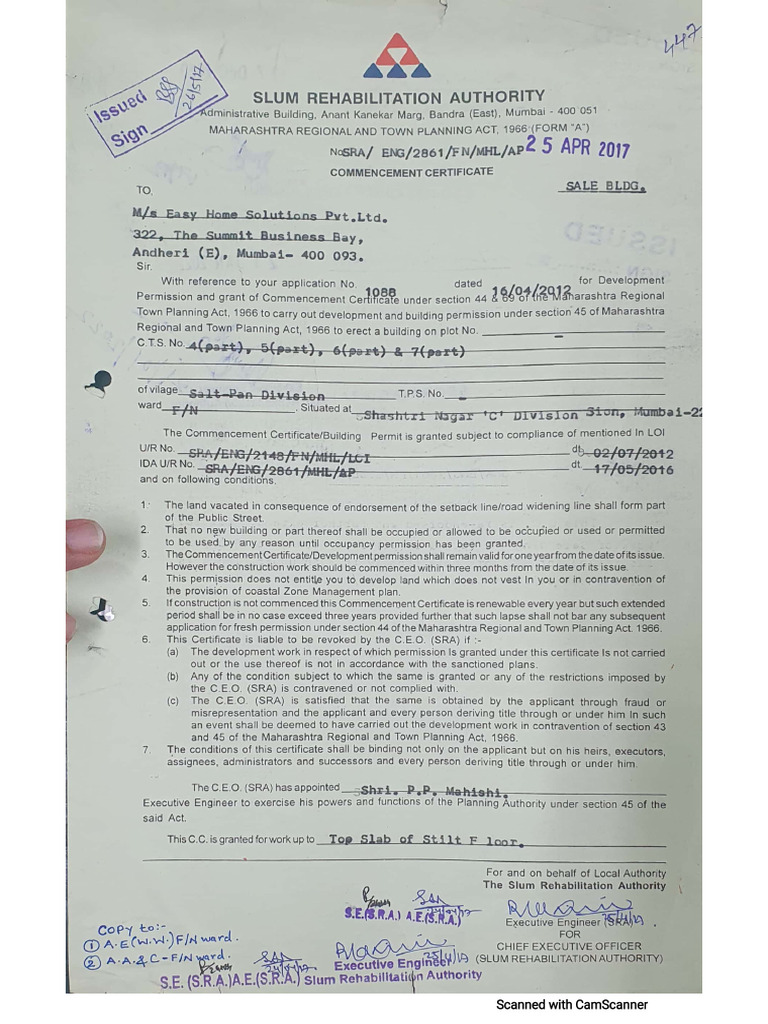 3 Commencement Certificates - NA Order For Plotted Development | PDF