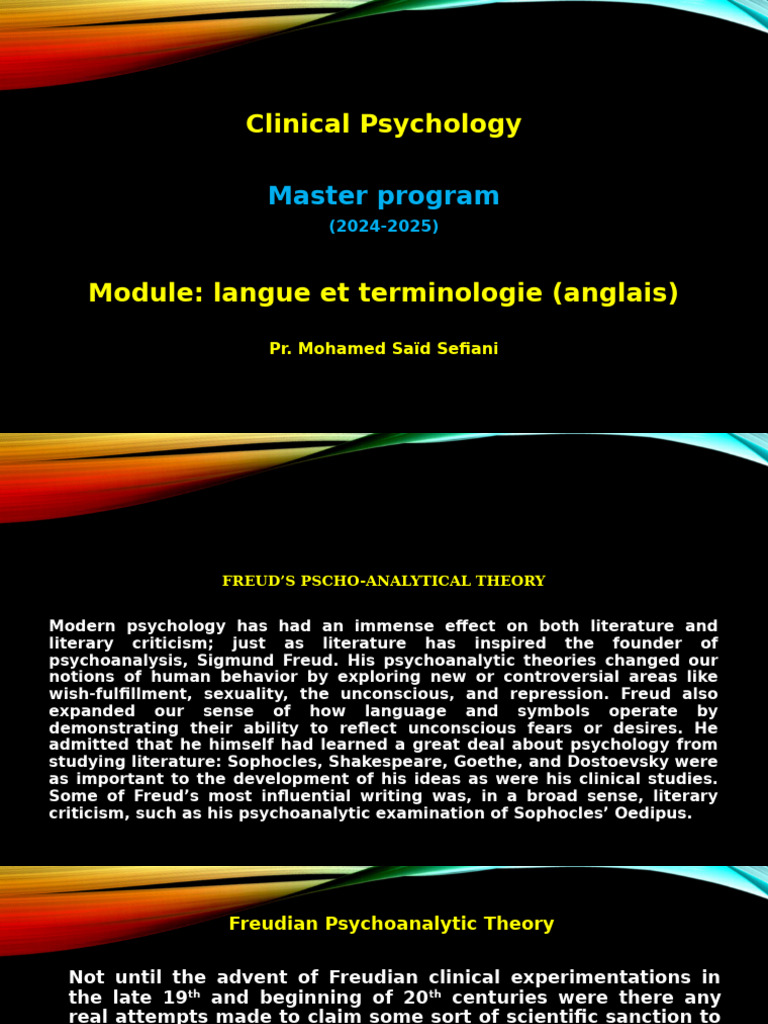 Psychoanalytical Theory (Freud & Lacan) | PDF | Psychosis | Id