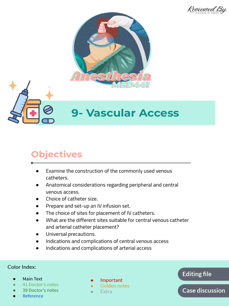 .Vascular Access bol | PDF | Intravenous Therapy | Vein