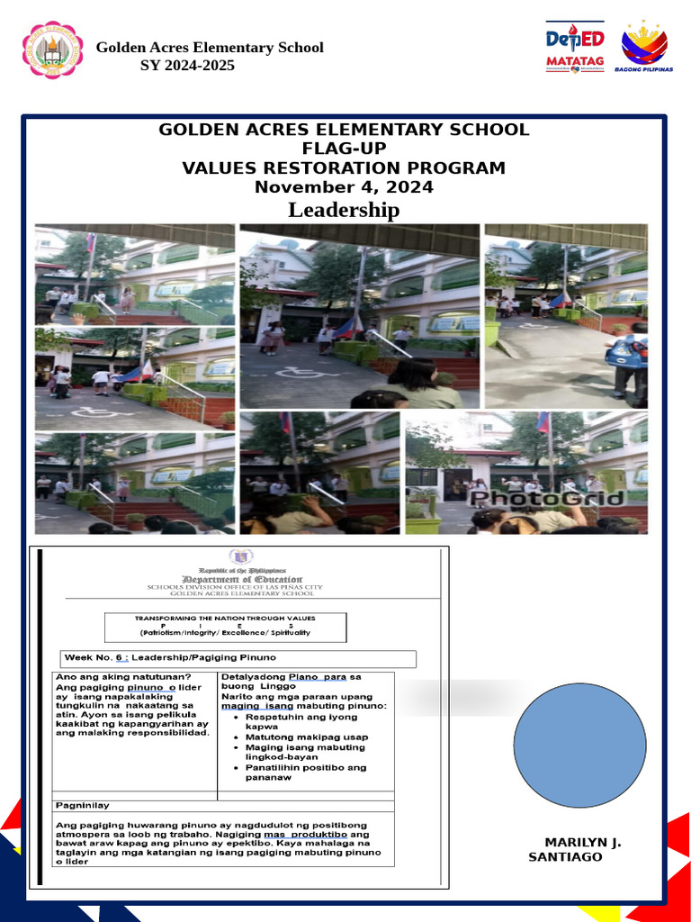 Golden Acres Elementary Values Program | PDF