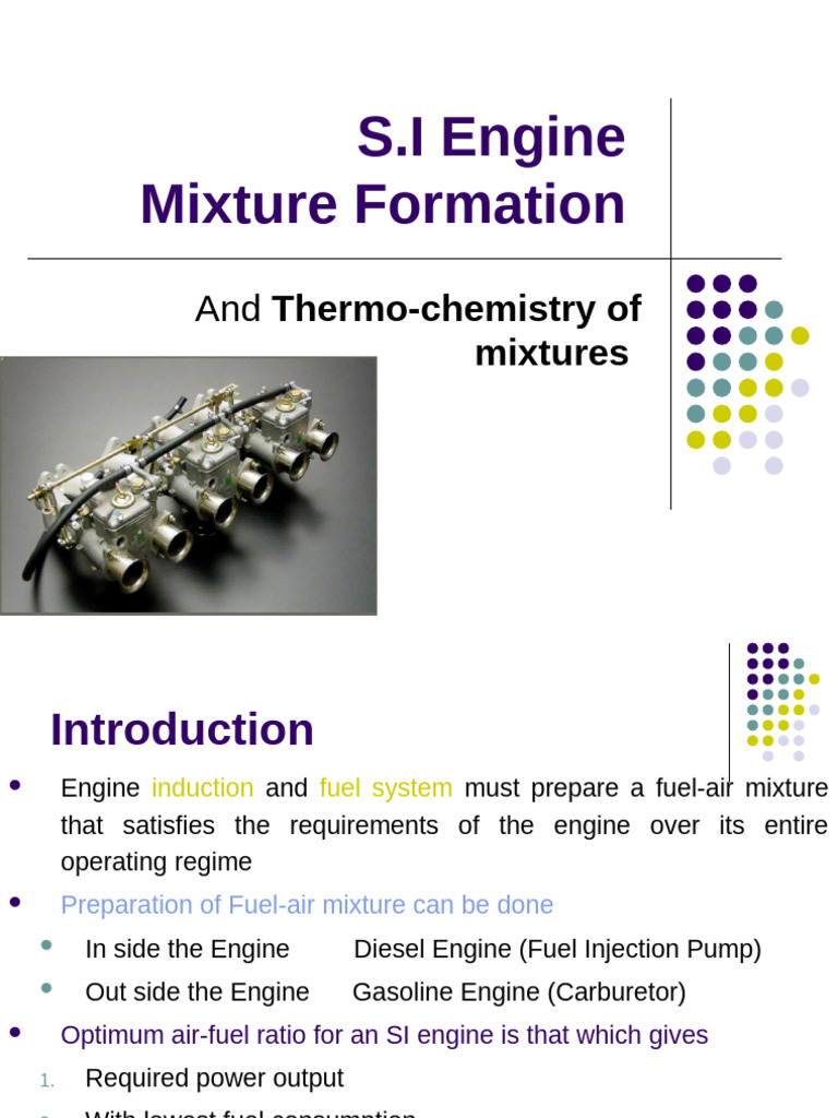 chapter -5c and 6 c mixture formation - Copy | PDF | Carburetor | Throttle