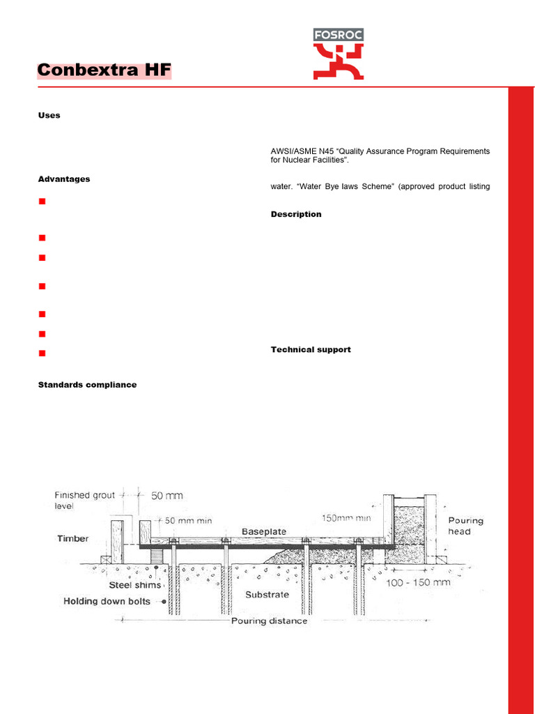 CONBEXTRA HF | PDF | Concrete | Cement