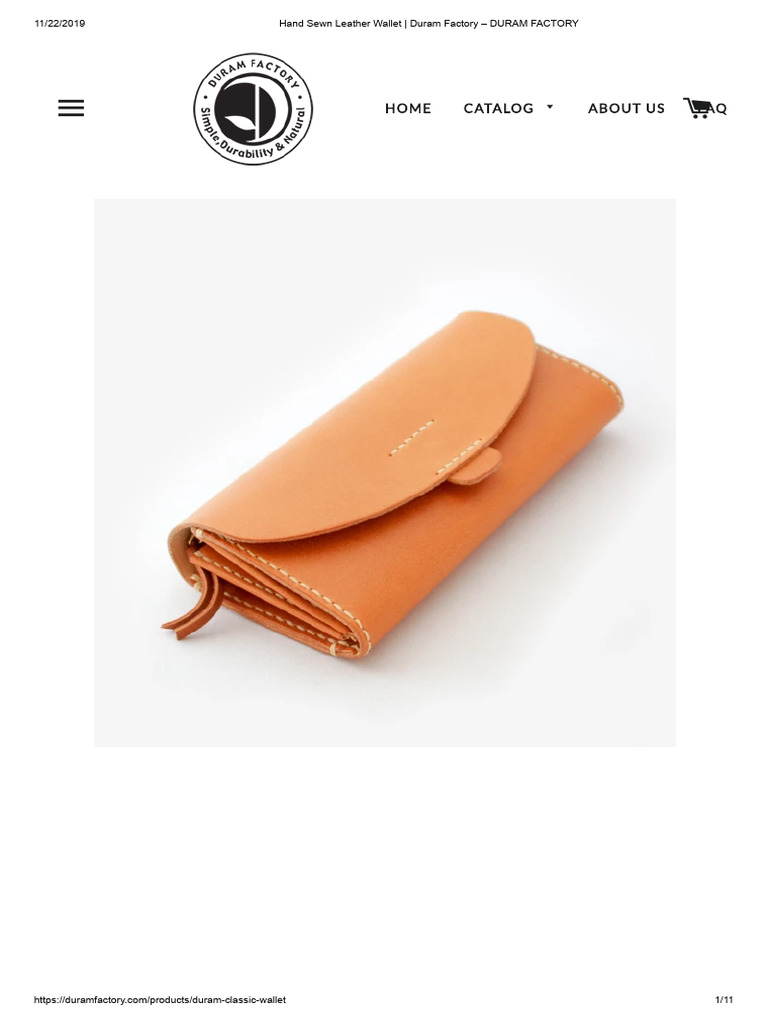 Hand Sewn Leather Wallet - Duram Factory - DURAM FACTORY | PDF | Leather