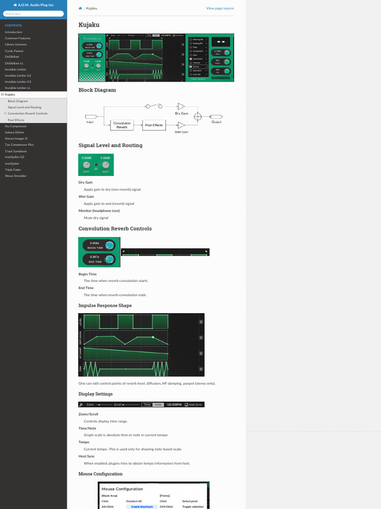 kujaku — a.o.m. audio plug-ins documentation | PDF | Computer Engineering | Audio Engineering
