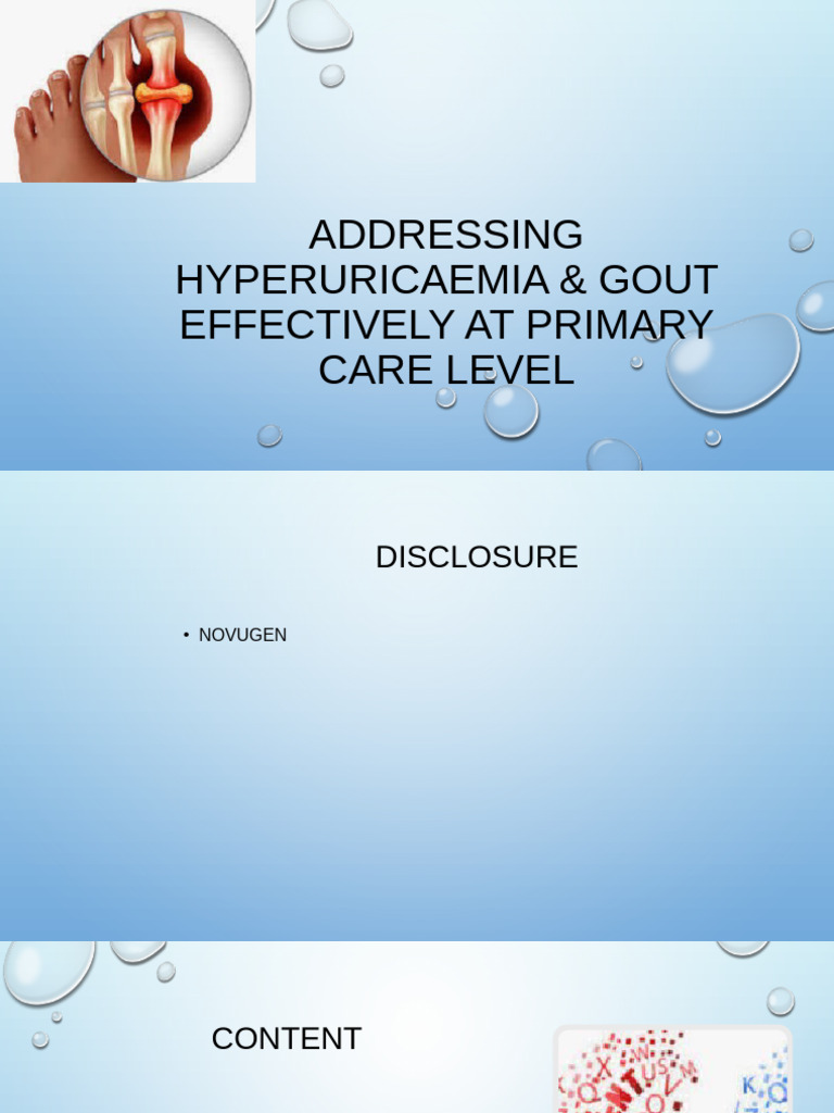 Managing Gout and Hyperuricemia in Primary Care | PDF | Gout | Arthritis