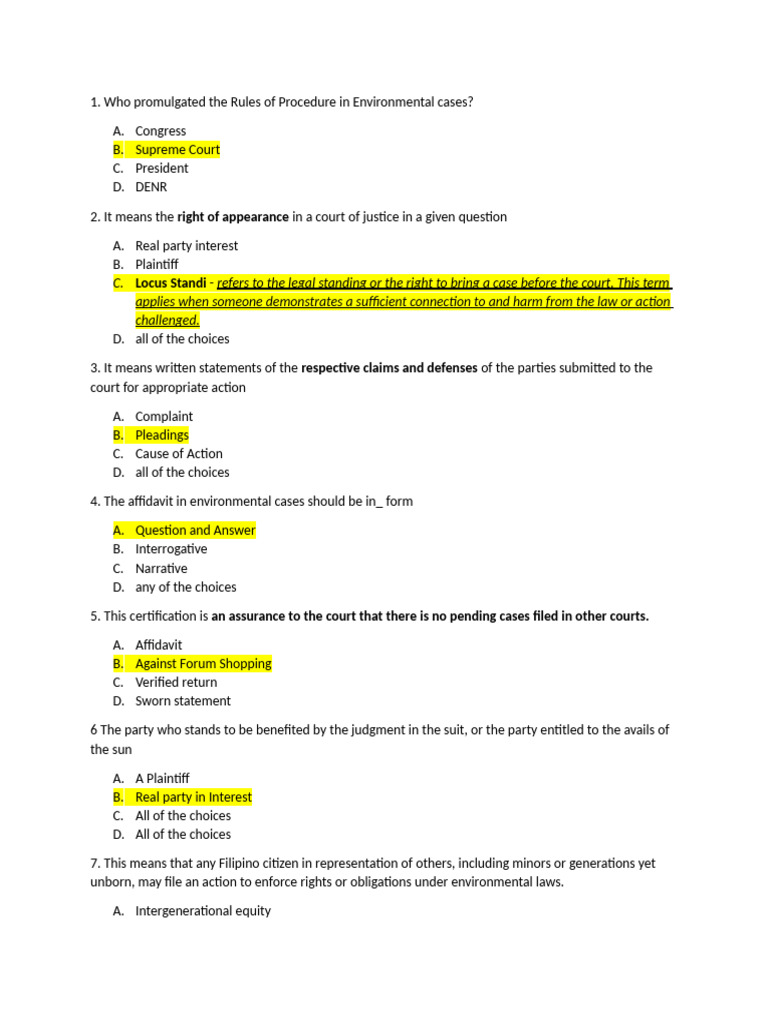 QUIZ - FINAL | PDF | Mandamus | Injunction