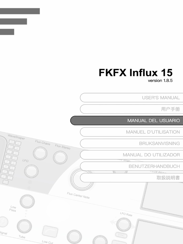 FKFX Influx 15 v1.8.5 - MANUAL DEL USUARIO | PDF