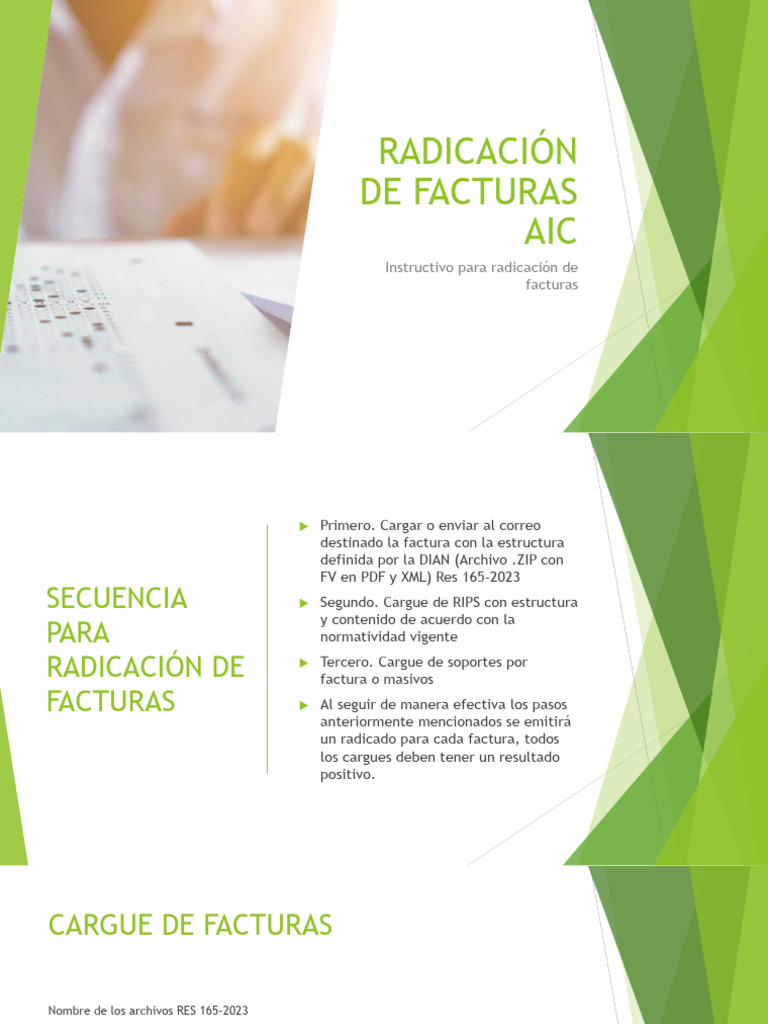 Radicación de Facturas Aic | PDF