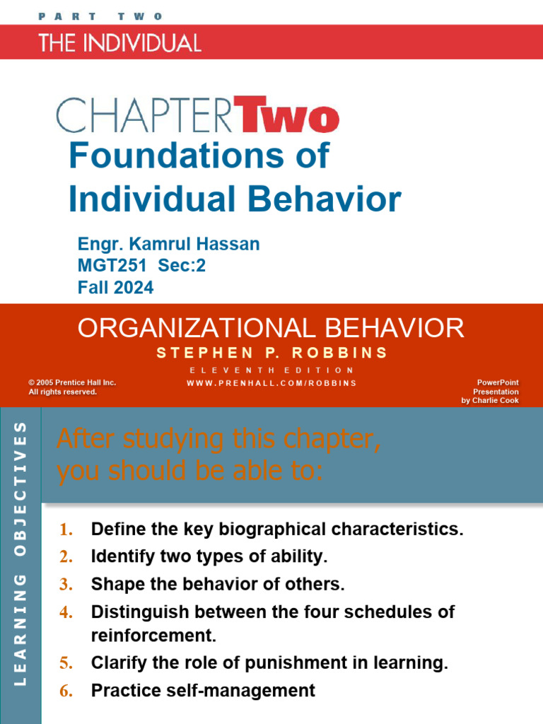 Chap-2 (Foundation of Individual Behavior) | PDF | Reinforcement | Learning