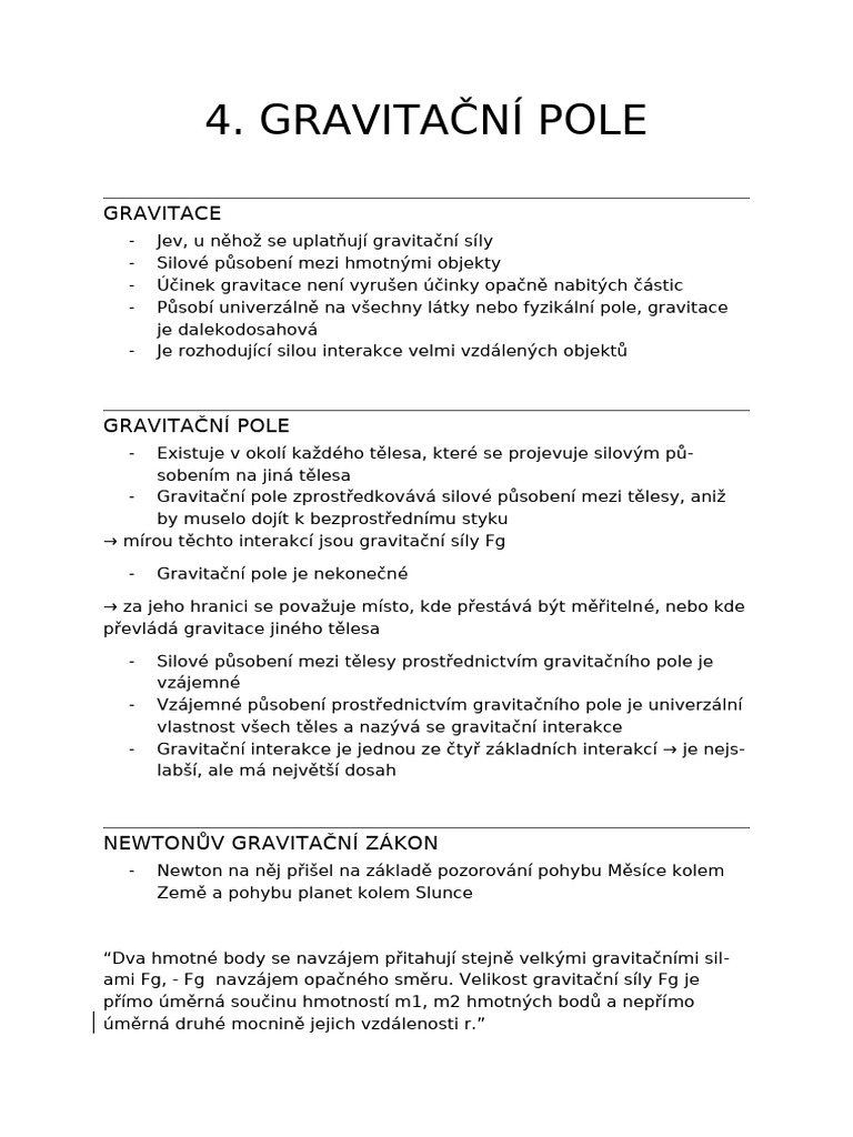 Gravitační Pole | PDF