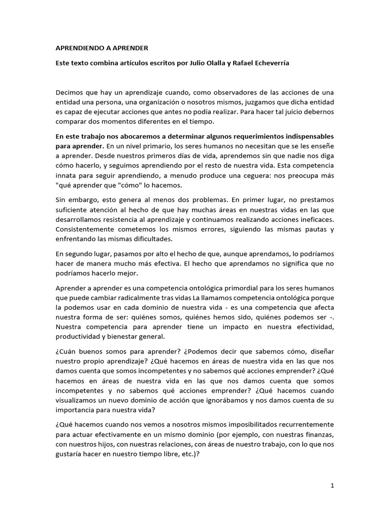 APRENDIENDO A APRENDER Coaching | PDF | Aprendizaje | Sócrates