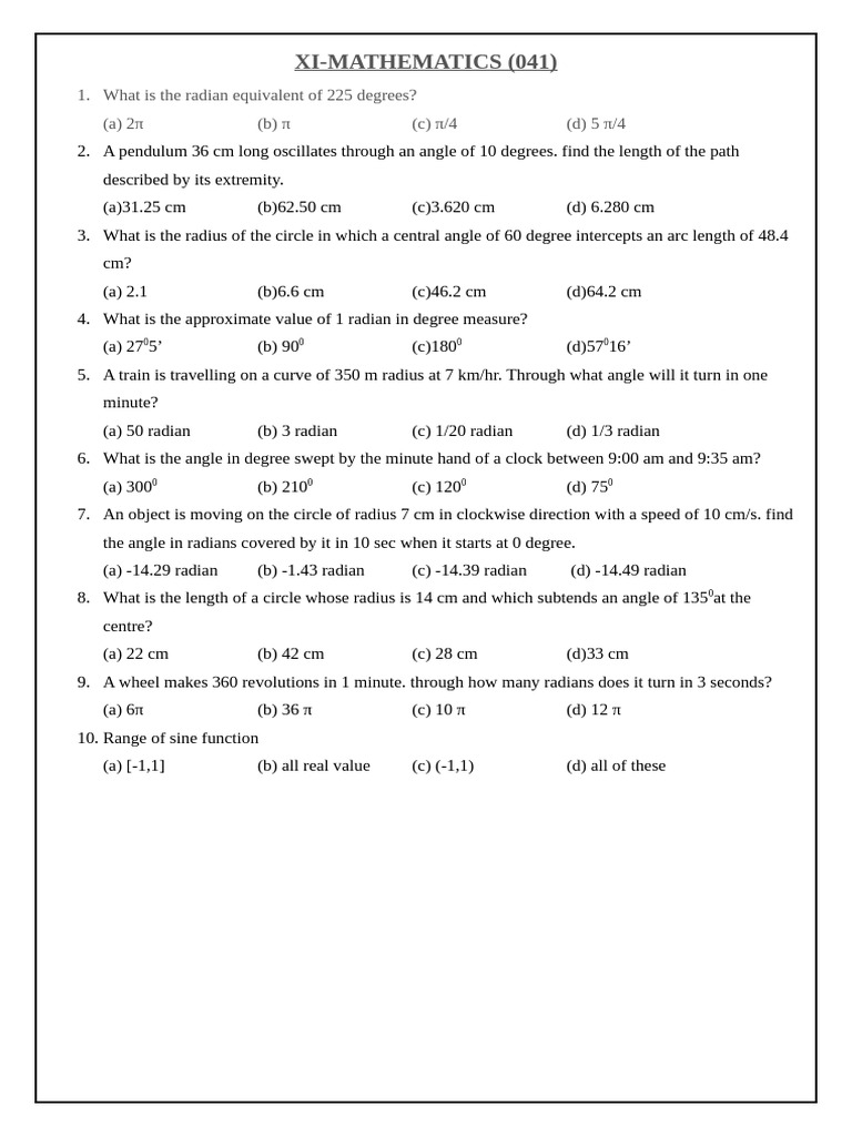 Wheel Revolutions and Radian Calculations | PDF