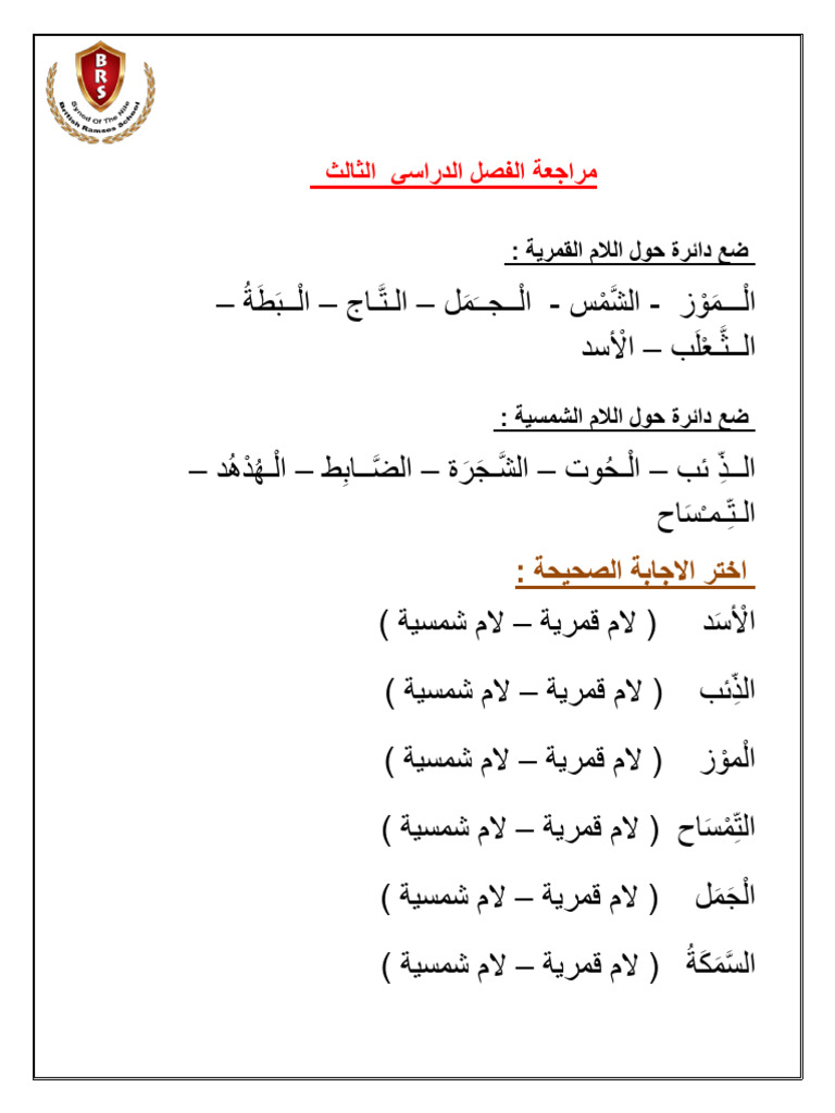Arabic Revision | PDF