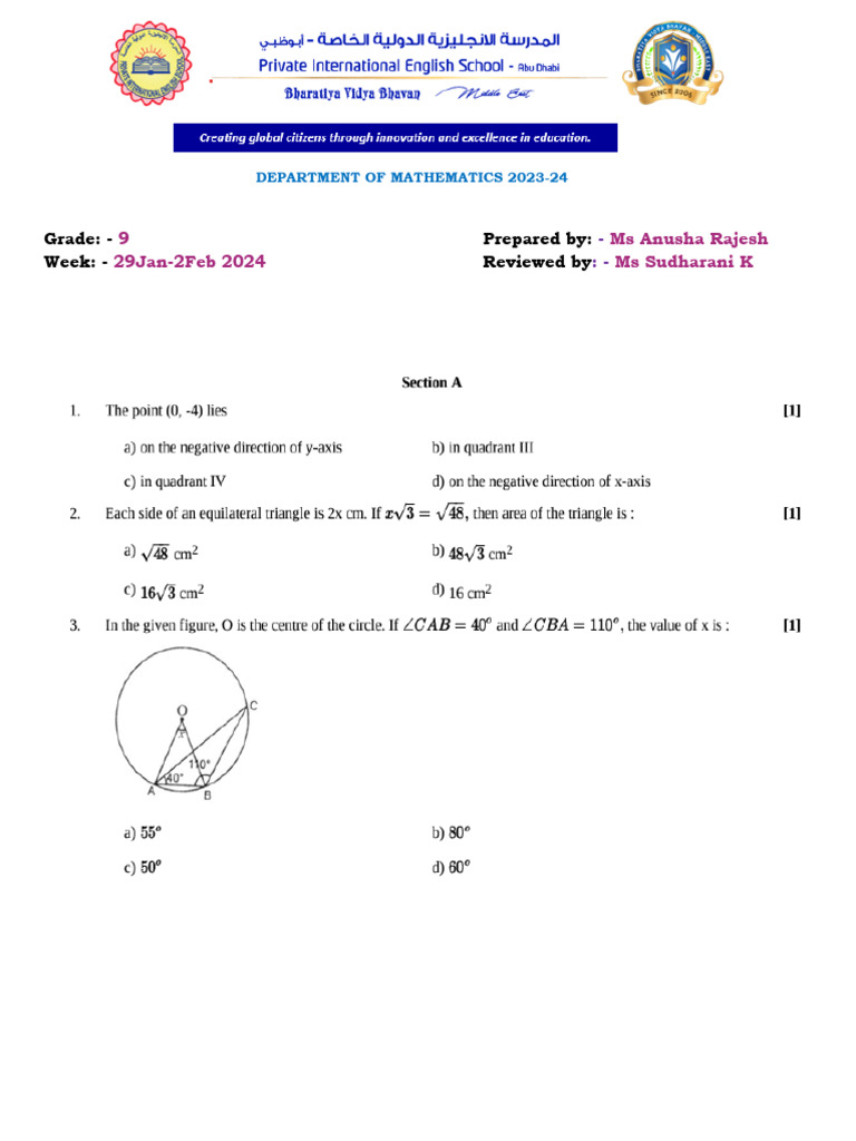 Sample QP 1 | PDF