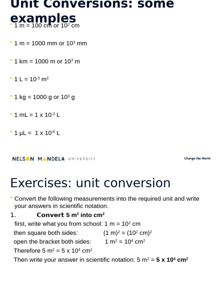 FBB 2024 LectureSlides 3 UnitConversions | PDF | Litre | Notation
