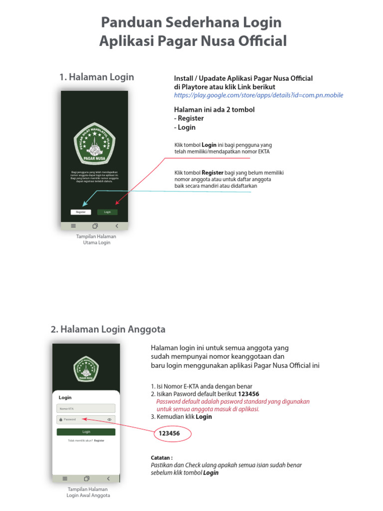 Login APK Pagar Nusa Mobile | PDF