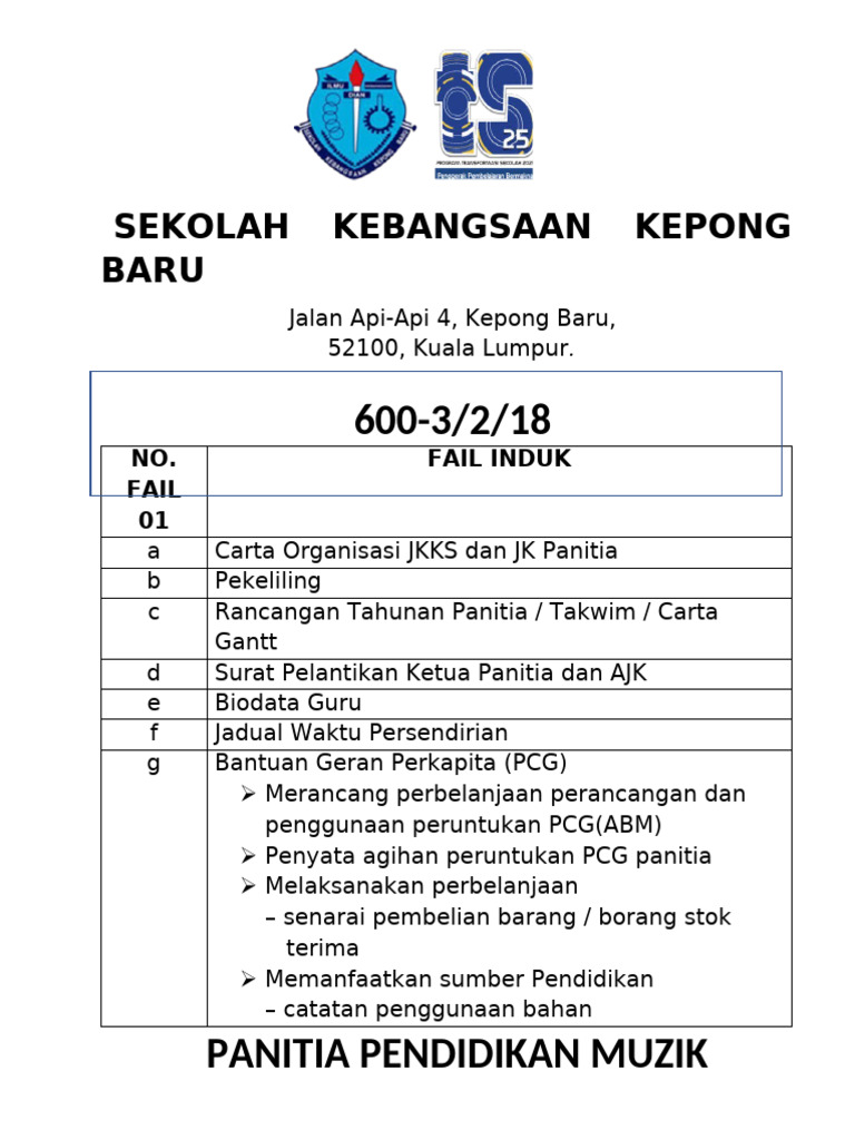 Isi Fail Panitia Muzik | PDF