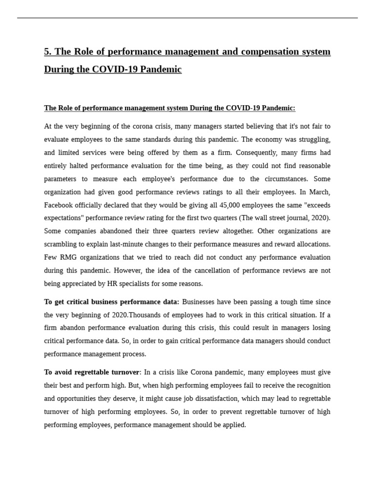 The Role of Performance Management and Compenation System Docx | PDF ...