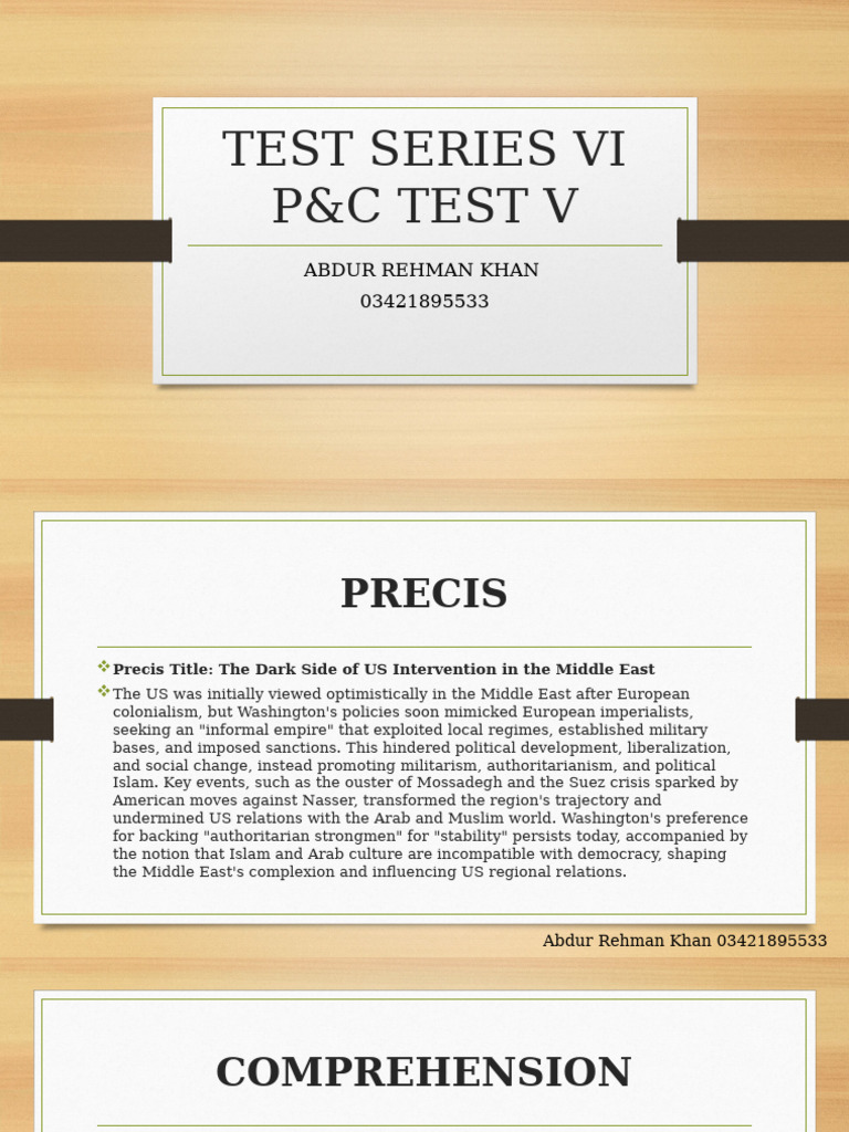 TEST SERIES VI | PDF