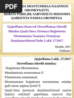 Qaj - Bittaa Haaraa Fooyyae L.26.2014 | PDF