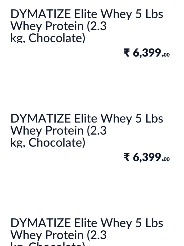 DYMATIZE Elite Whey Protein Overview | PDF