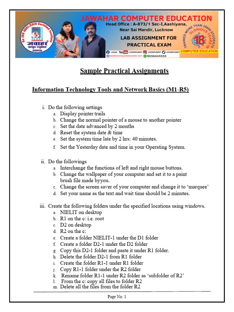 M1R5 - IT TOOLS AND NETWORK BASICS (Assignment) | PDF | Read Only Memory | Computer File