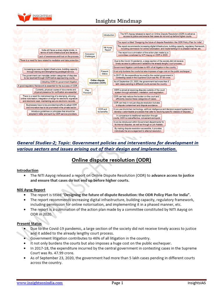 Online Dispute Resolution ODR 1 | PDF | Dispute Resolution | Justice