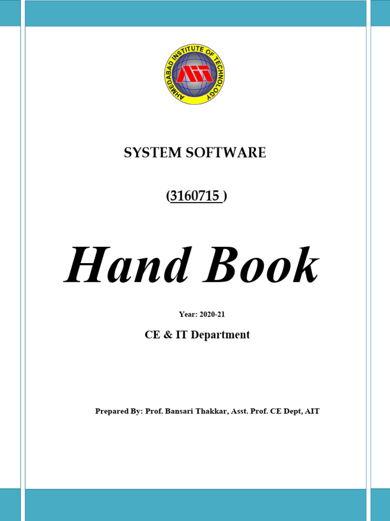 SS Handbook.1 | PDF | Interface (Computing) | Parsing