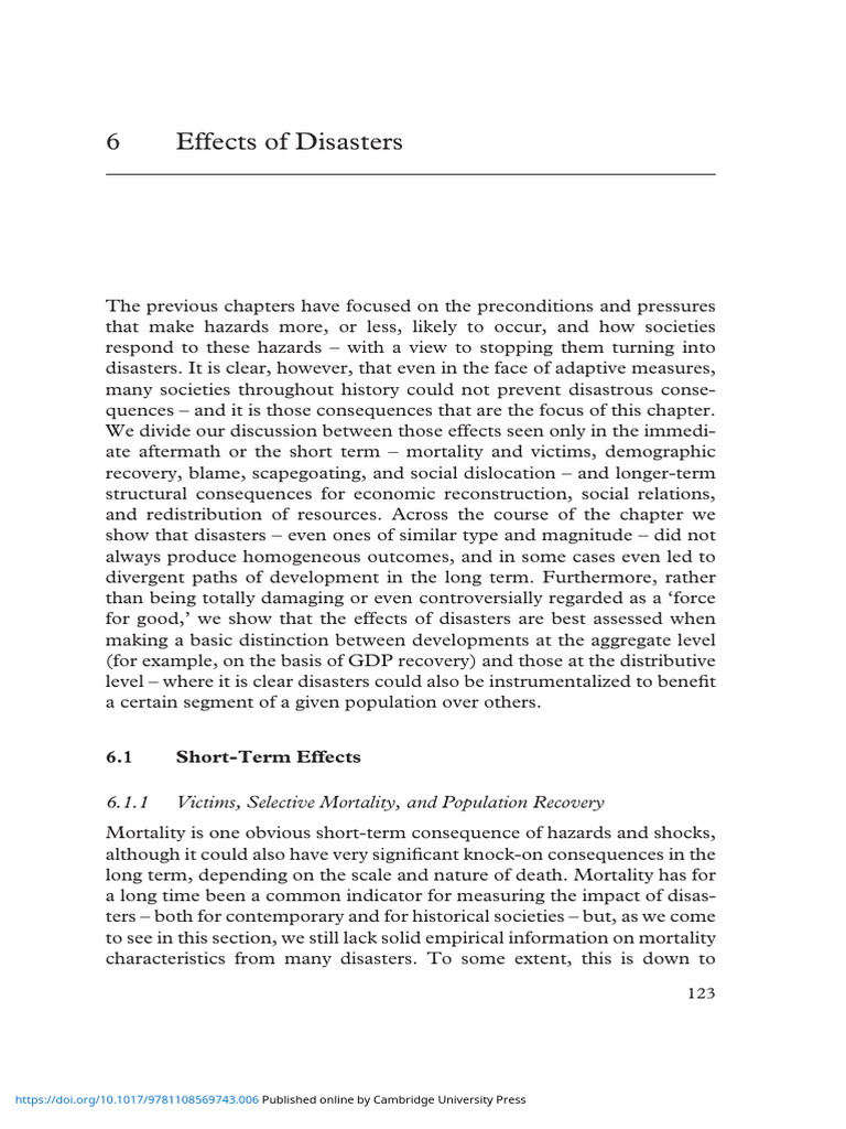 Effects of Disasters - Cambridge University Press | PDF | Famine | Dust ...