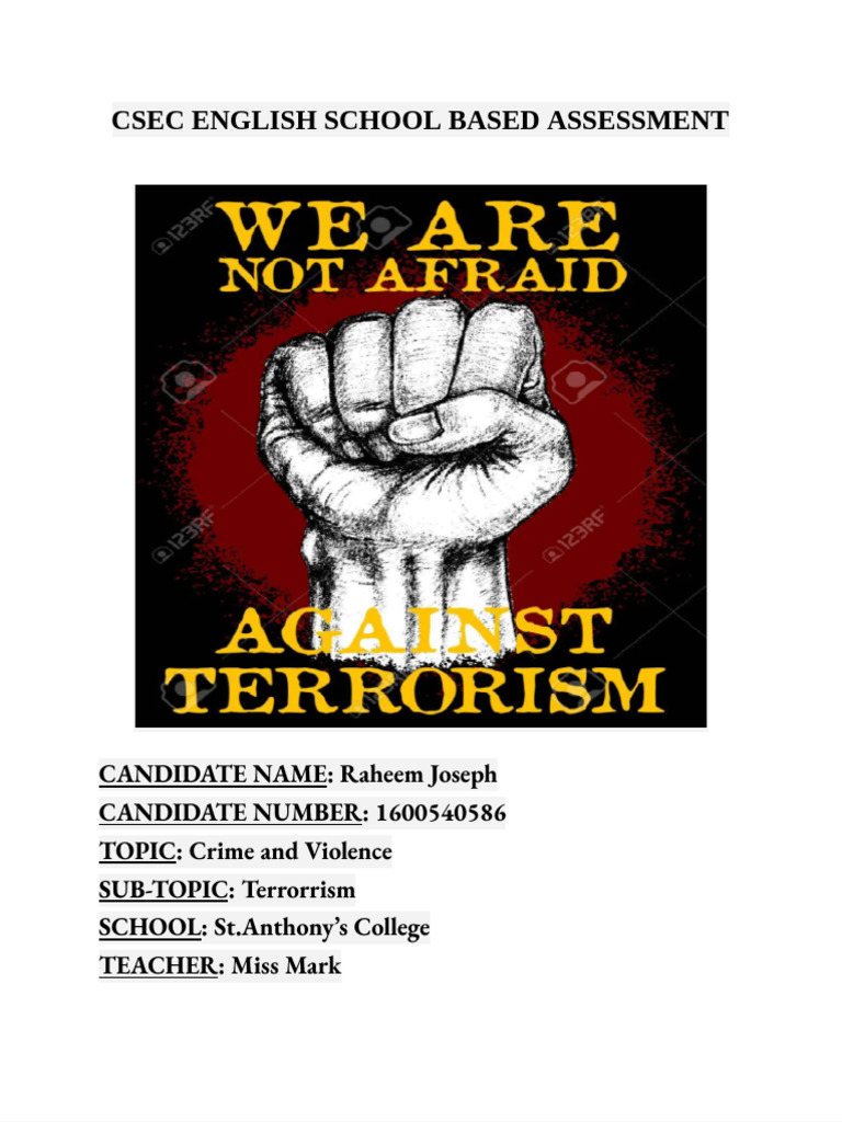 Csec English School Based Assessment - Google Docs | PDF | Educational Assessment And Evaluation ...