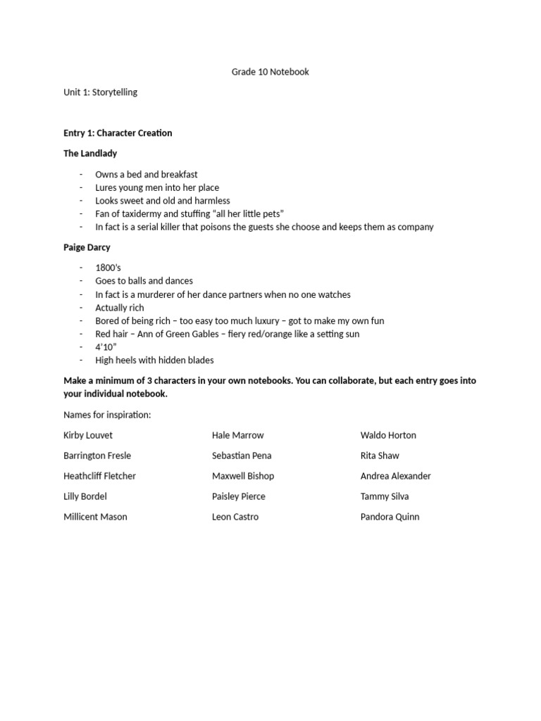 Grade 10 Notebook | PDF