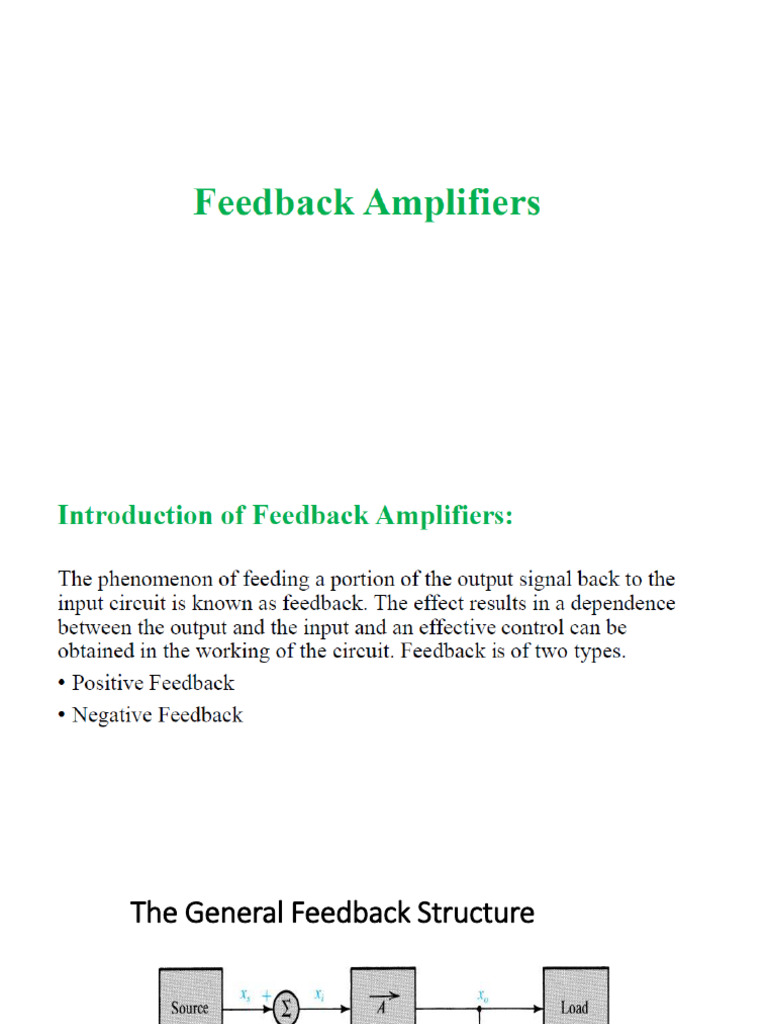 feedback amplifiers | PDF